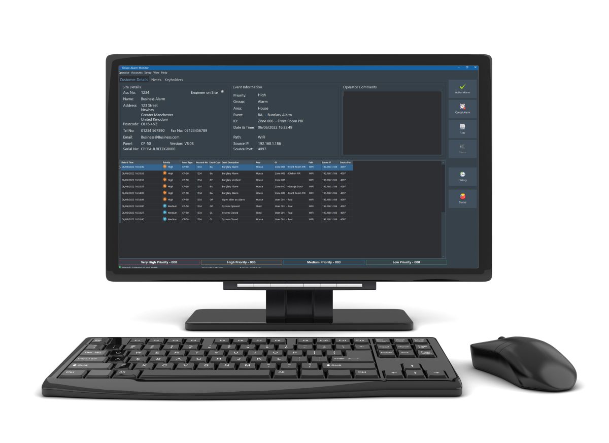Orisec Alarm Monitor Software - Orisec Ltd | Professional Security ...