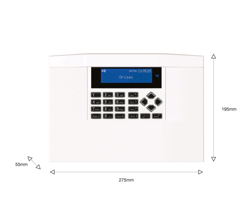 Control Panel Dimensions - Orisec Ltd | Professional Security Equipment