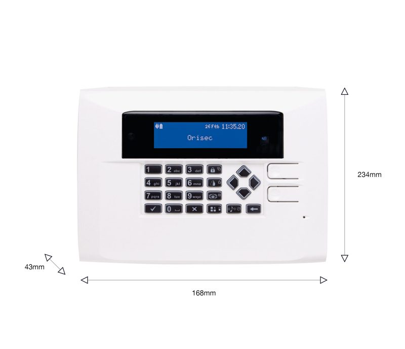 Control Panel Dimensions - Orisec Ltd | Professional Security Equipment