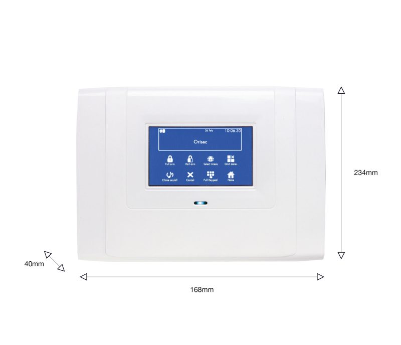 Control Panel Dimensions - Orisec Ltd | Professional Security Equipment
