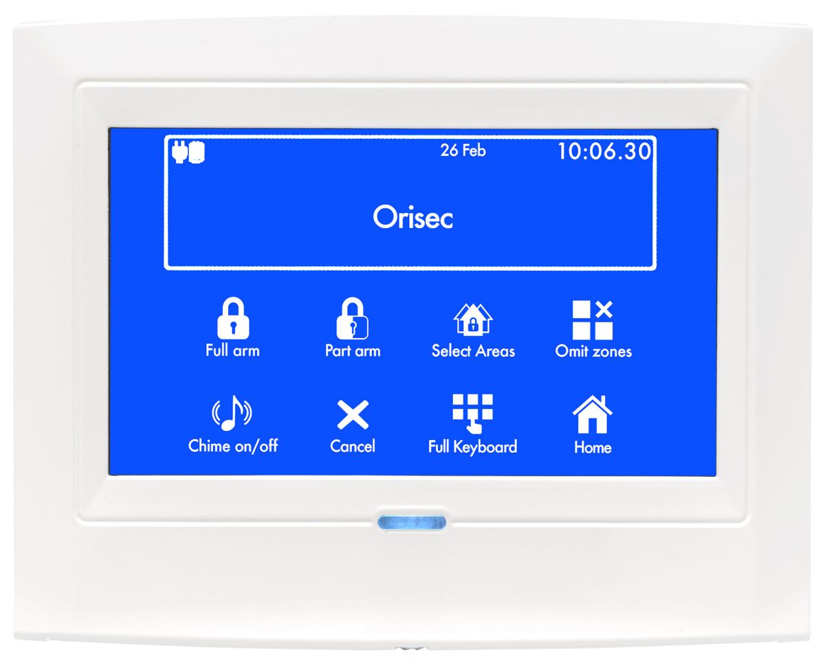 1250 Touchscreen Keypads - Orisec Ltd | Professional Security Equipment