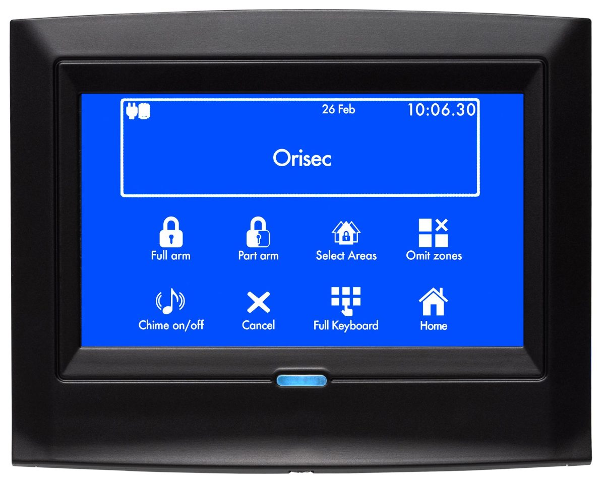 1250 Touchscreen Keypads - Orisec Ltd | Professional Security Equipment